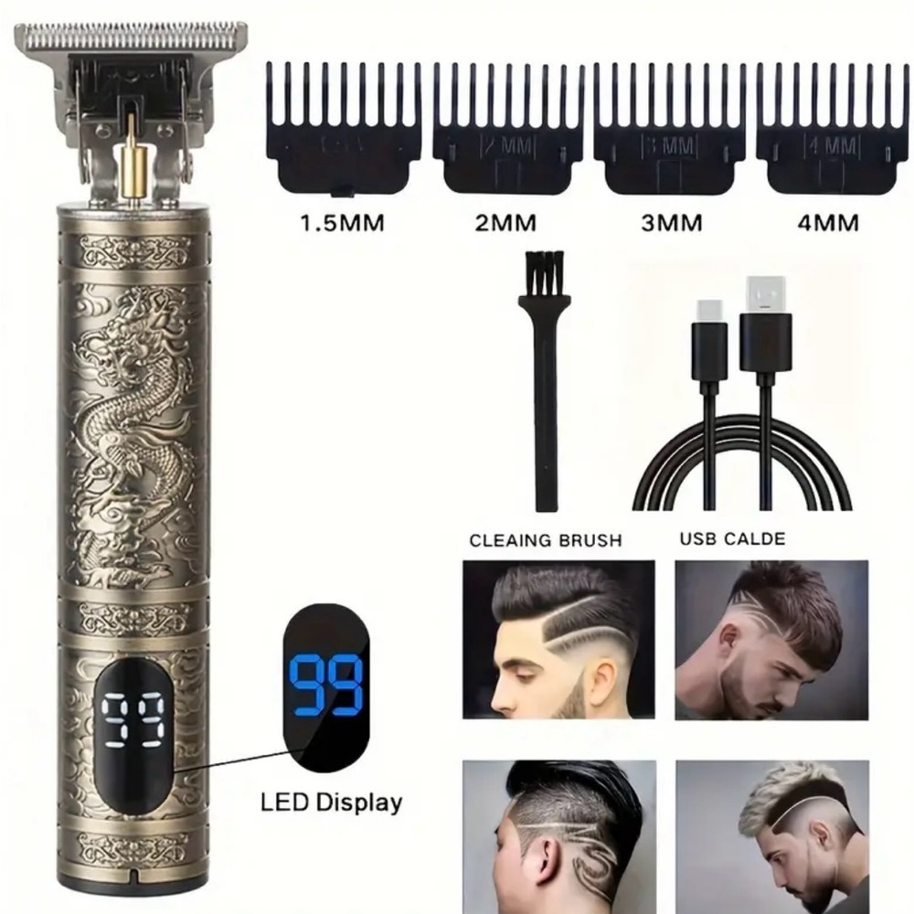 Professional Barber Electric Hair Trimmer Beard Shave… - Gem